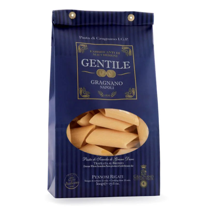 Testenine Gentile, Pasta di Gragnano IGP - Pennoni Rigati, 500g – MojaPizza